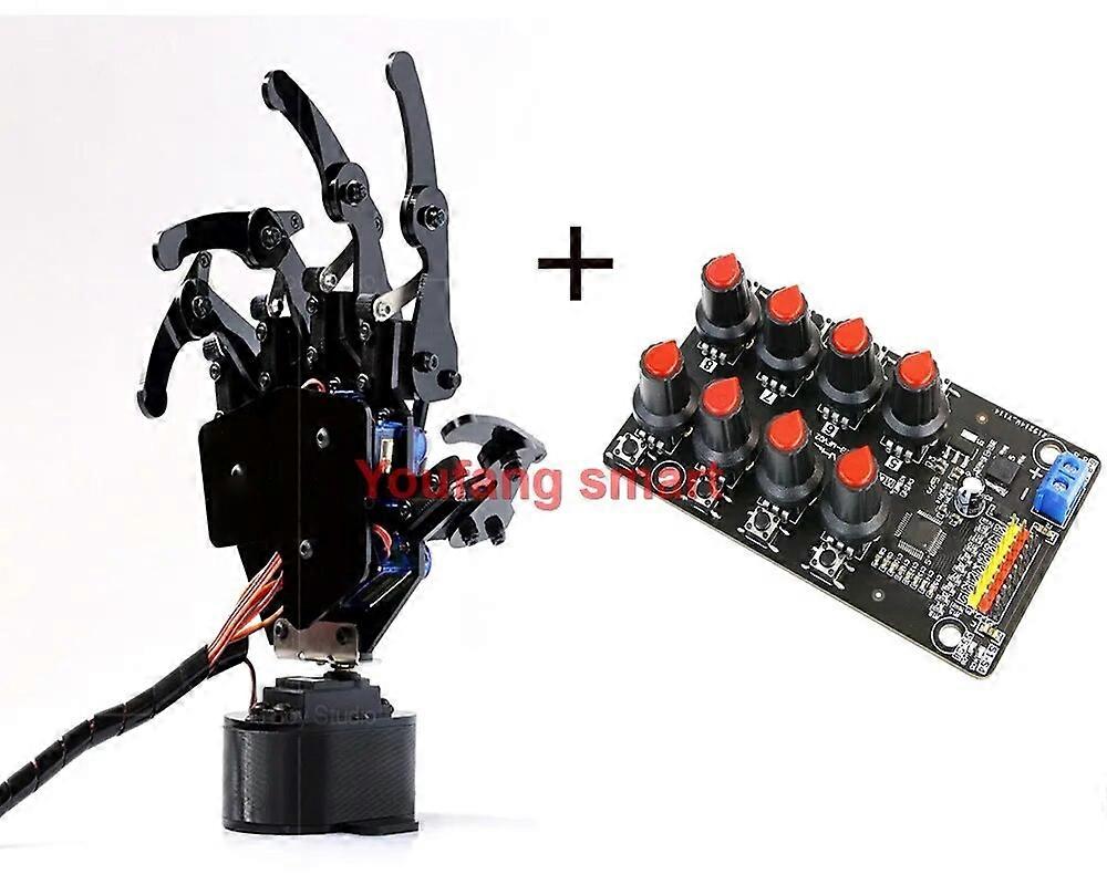 6 Dof Robotic Arm With 5 Dof Bionic Robot Hand Finger Claw For Raspberry Pi 5arduino Robot Kit