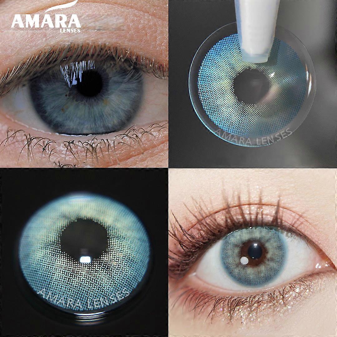 Colored Contact Lenses For Eyes Cosmetic Colorful Beautiful Pupil Blue ...
