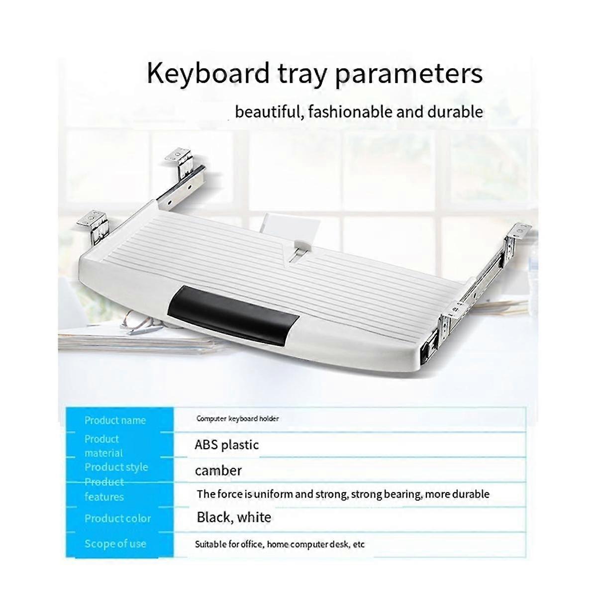 Under Desk Keyboard Storage Plate Hidden Drawer Keyboard Tray Office ...