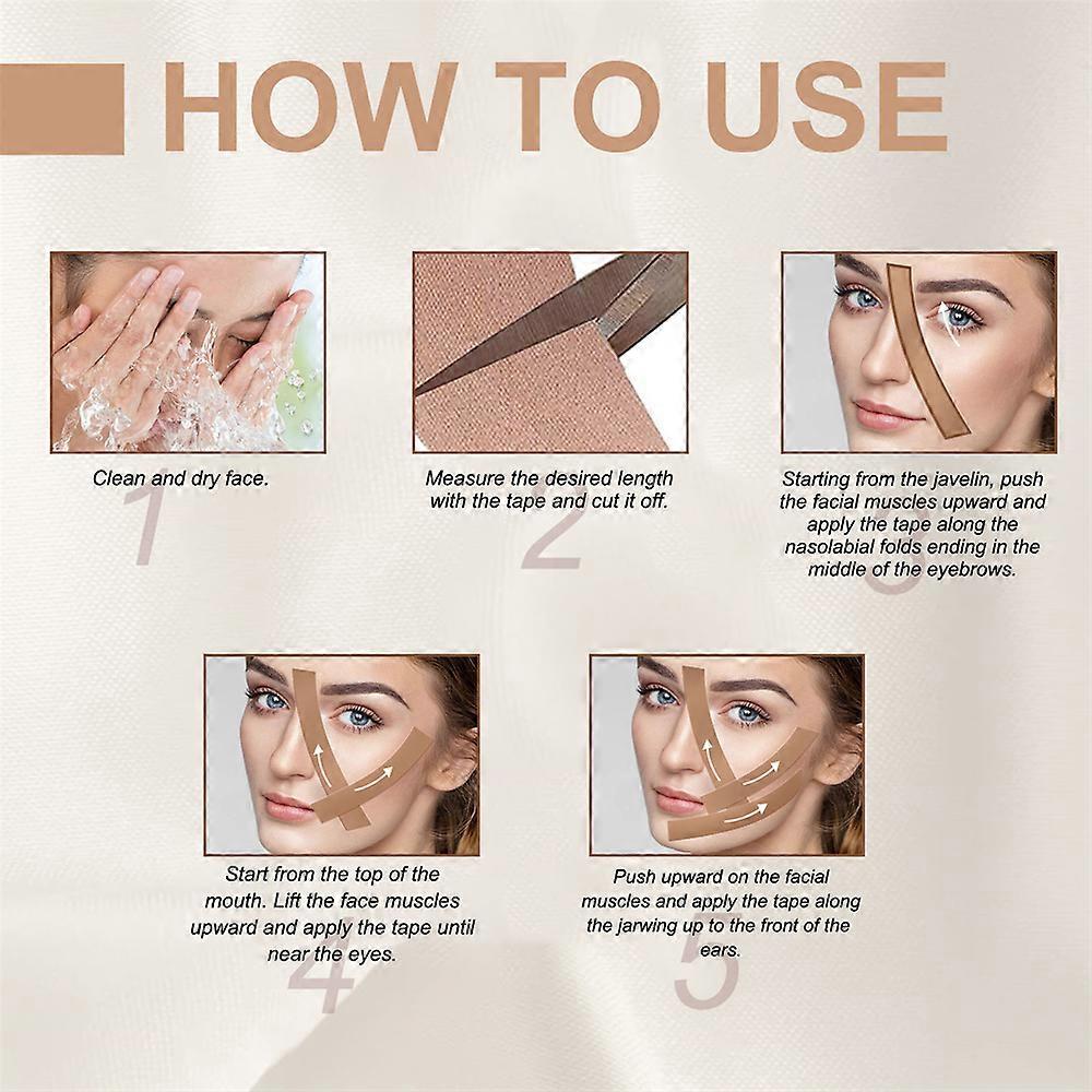 3Pcs Facial Myofascial Lift Tape Wrinkle Patches,face Eye Neck Lift ...