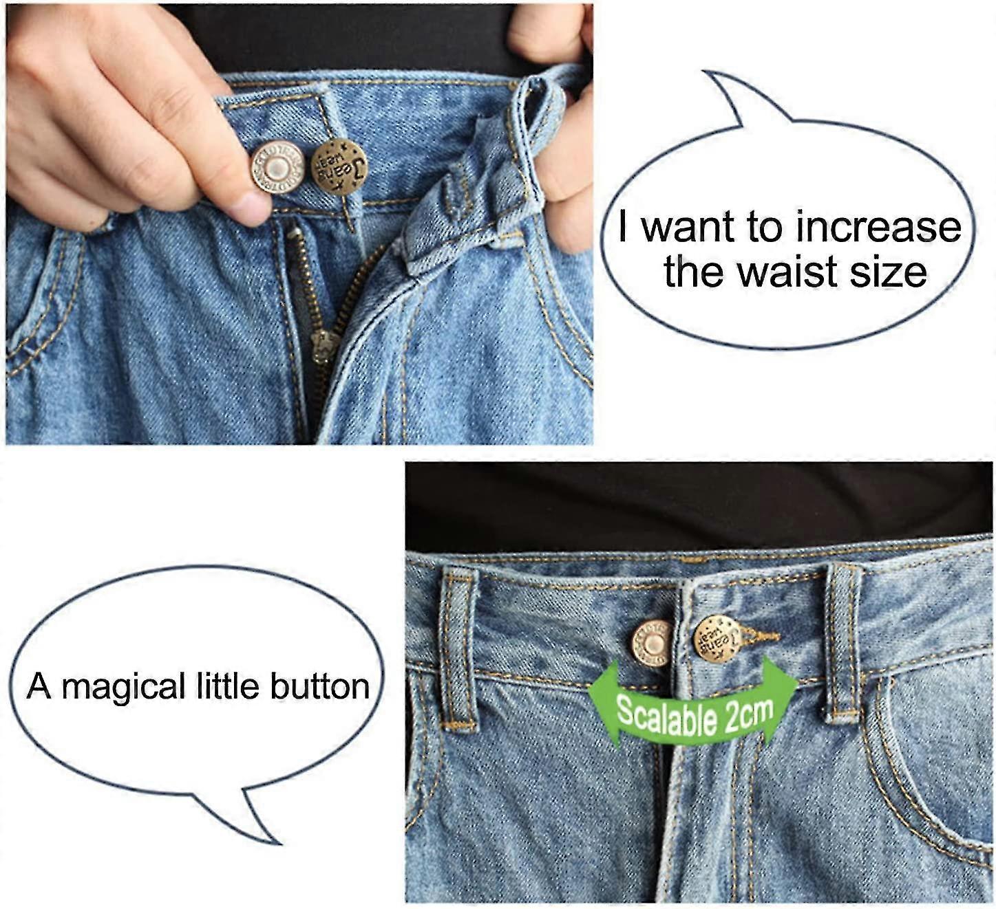 6 Pcs Button Extender For Trousers - Button For Jeans Jean Button ...