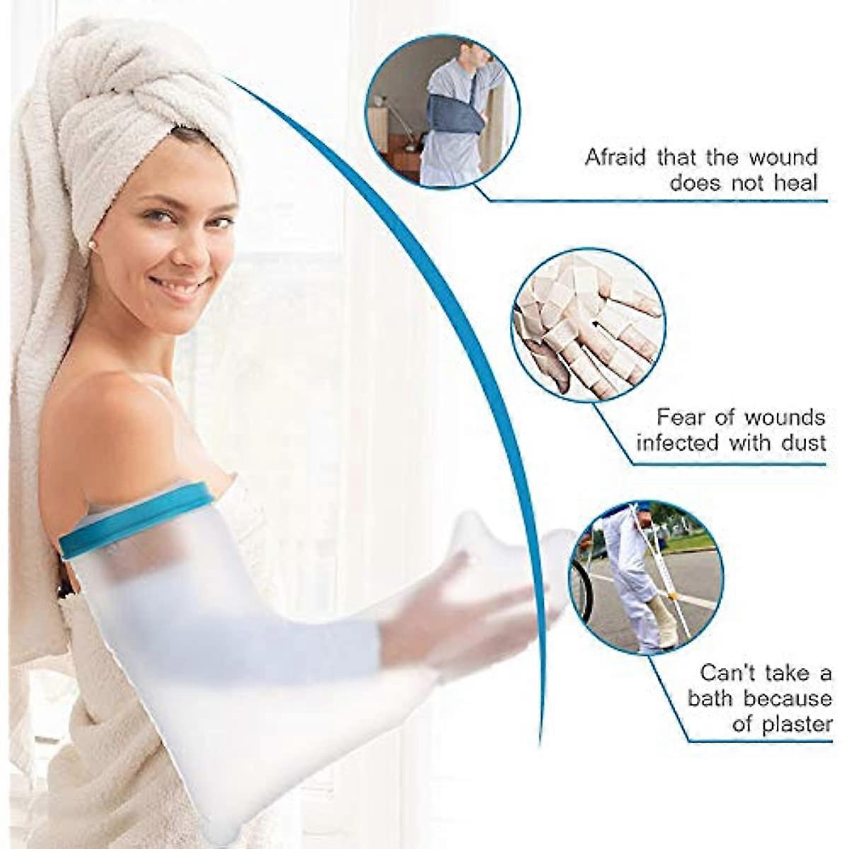 Full Arm Cast Cover for Shower Adult Waterproof Cast Protector and ...