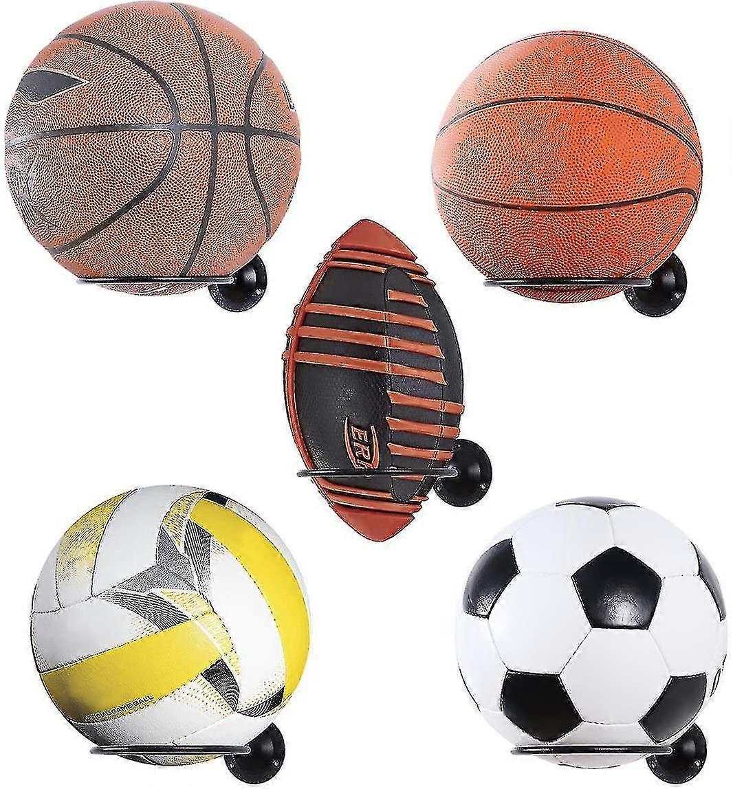 Wall-mounted Ball Holders 2pcs Ball Rack Space Saver Wall Mount Display ...