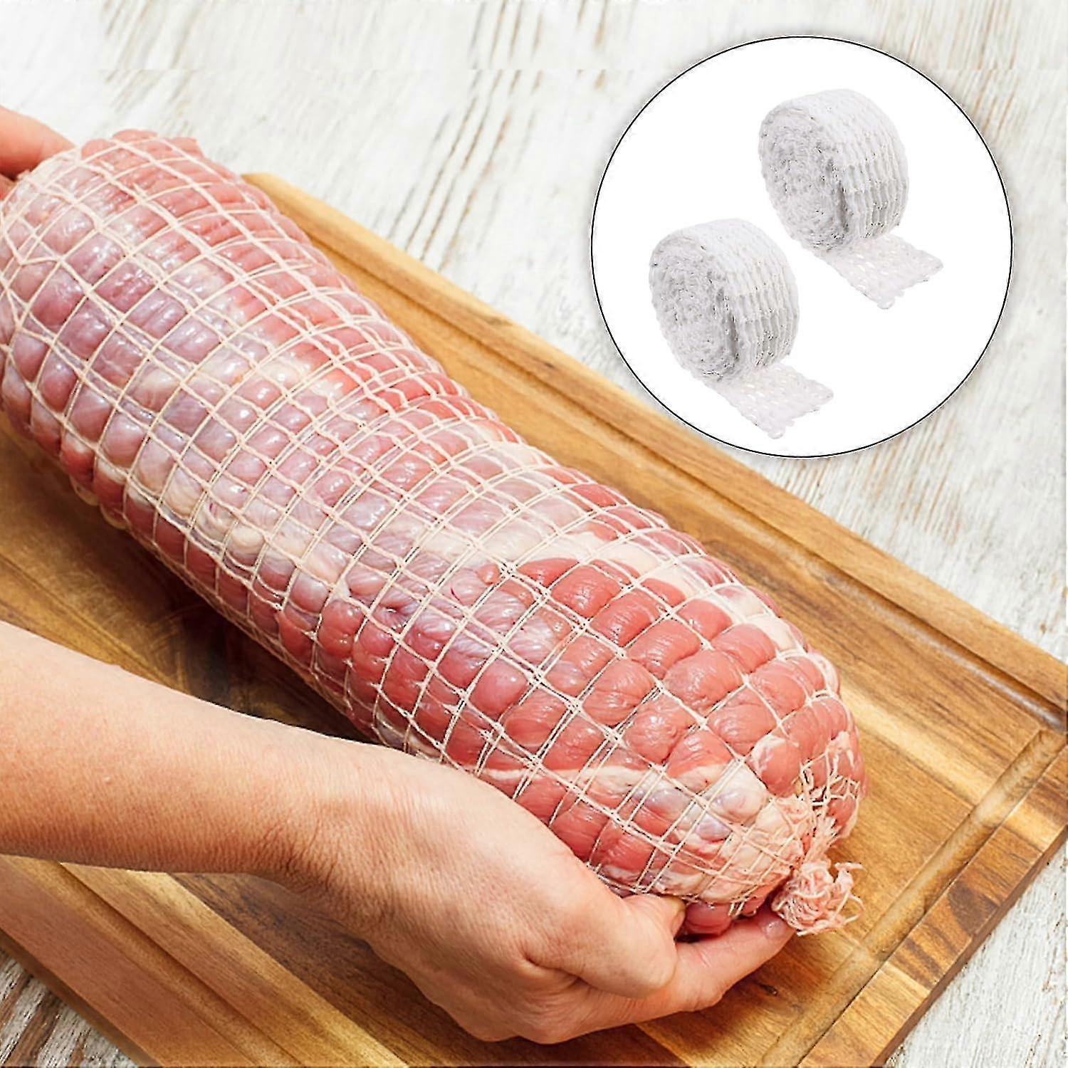 4pcs Meat Netting Roll, Size 16, Elastic Smoked Meat Poultry Ham ...