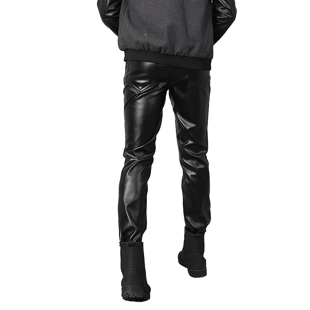 YOUTHUP Men s Stretch Tight Faux Leather Pants Fruugo IT