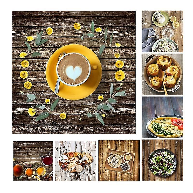 Retro Wood Board Backdrop Food Photography Background Texture Studio ...
