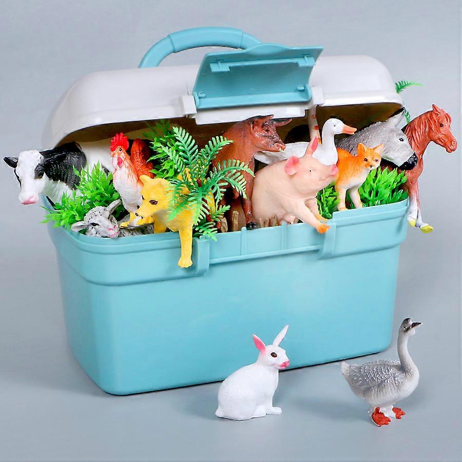 Simulation Wild Animals Model Playset With Tree Fence,Action Figure ...