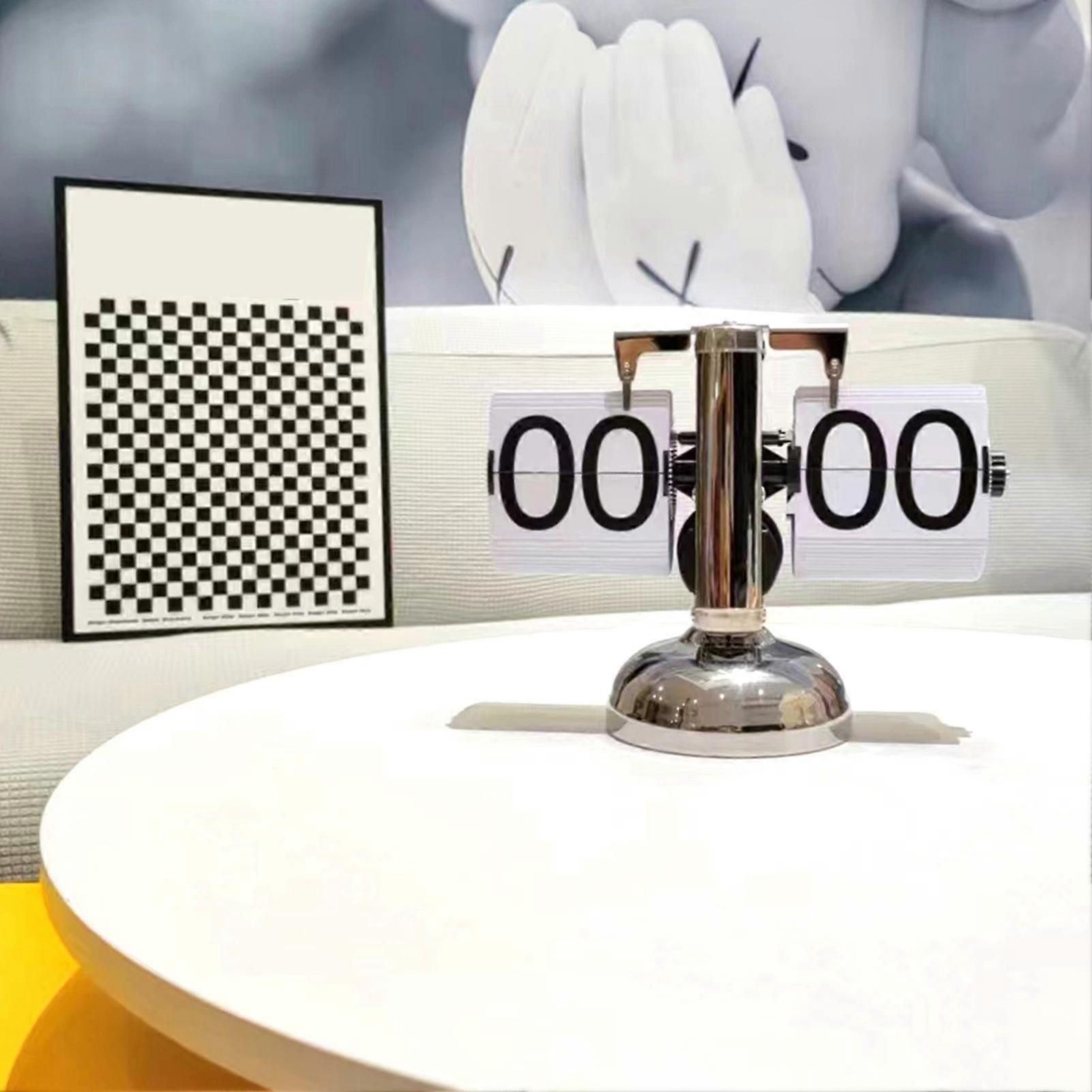 Digital Flip Down Clock Retro Minimalist Single Foot Mechanical Auto ...