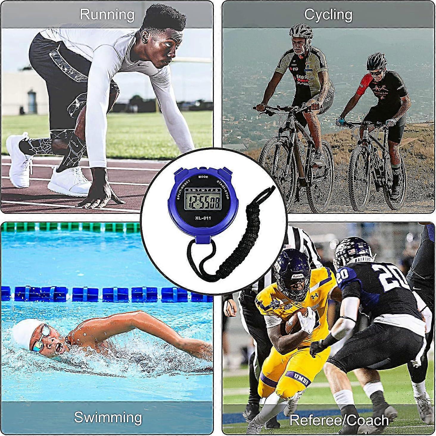 Digital Sports Stopwatch Timer Stopwatch Large Display Interval Training Timer Outdoor Split