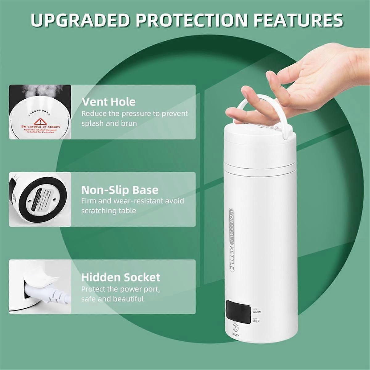 Travel Electric Kettle Portable Small Mini Tea Coffee Kettle 304 ...