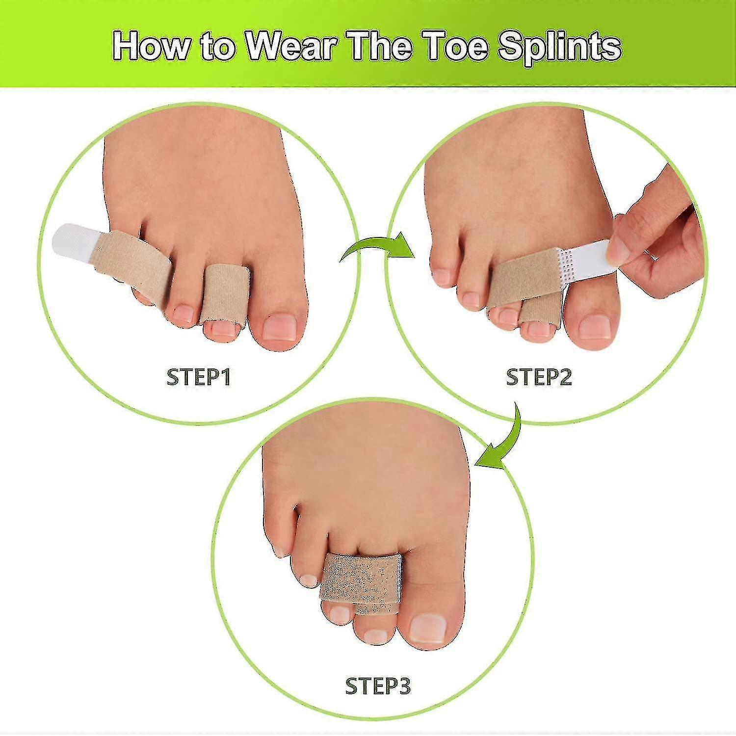 Up-grade Hammer Toe Straighteners For Bent Toes, 12 Pack Toe Splints ...