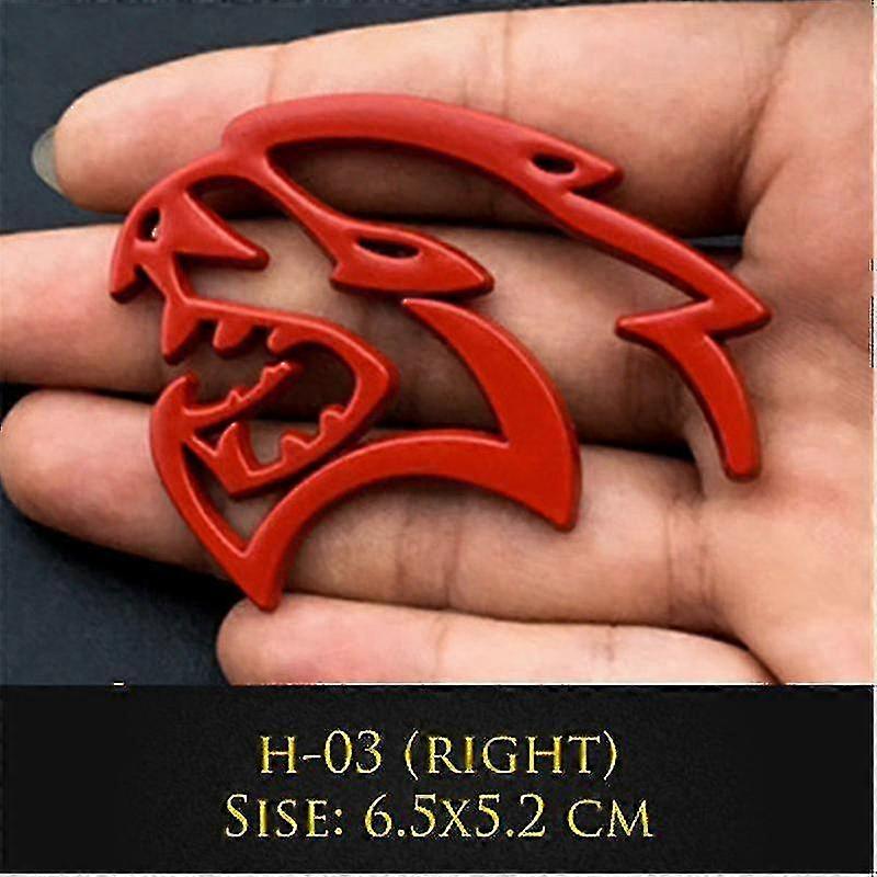 3d Metal Hellcat Car Logo Door Fender Side Stickesr Badge Decoration ...