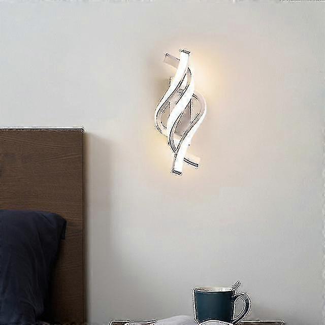 Led Wall Light, Modern 18w Curved Design Wall Lamp 3000k Warm White ...