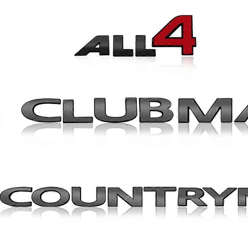 Car Interior Bright Black 3D Metal Car Letter Rear trunk Decals Emblem ...