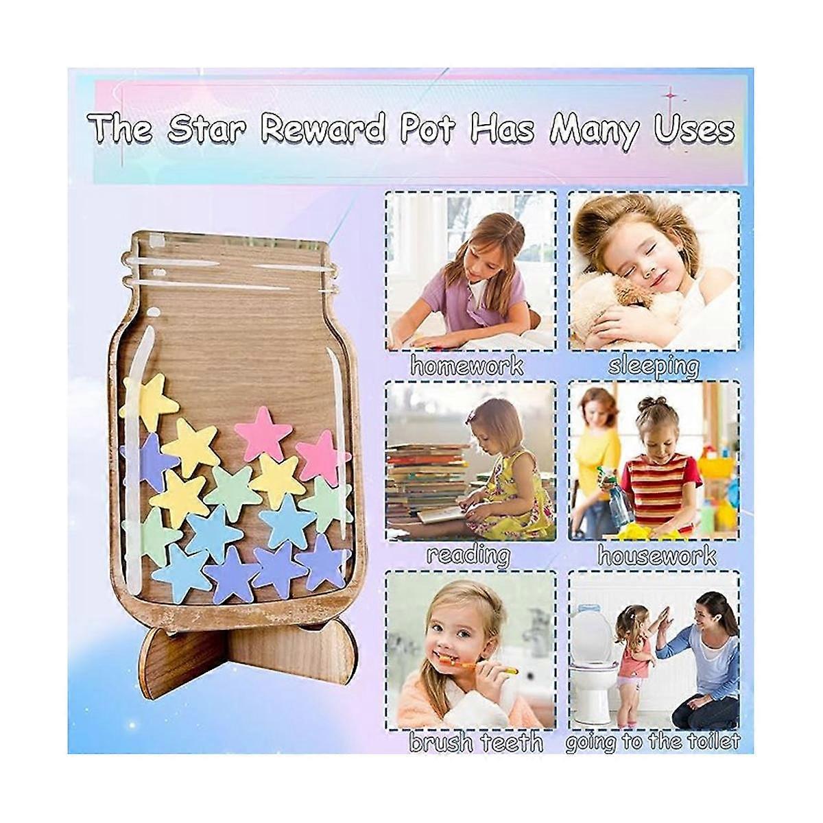 Reward Jar for Kids with Stars Classroom Daily Training Reward Board ...