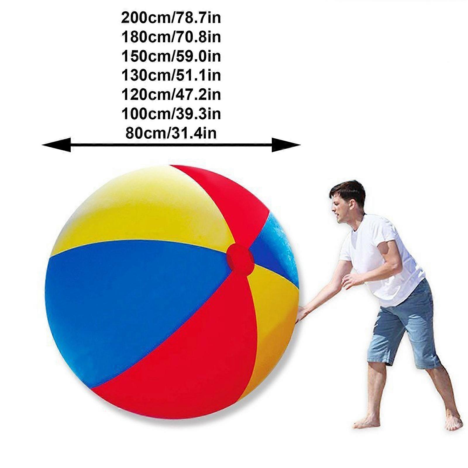 2023 New Giant Beach Ball Large Beach Ball, Huge Rainbow Color Ball ...
