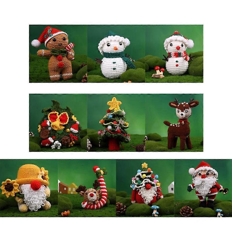 DIY Crochet Christmas Tree Kits with Yarn, Crochet Hook, Needle ...