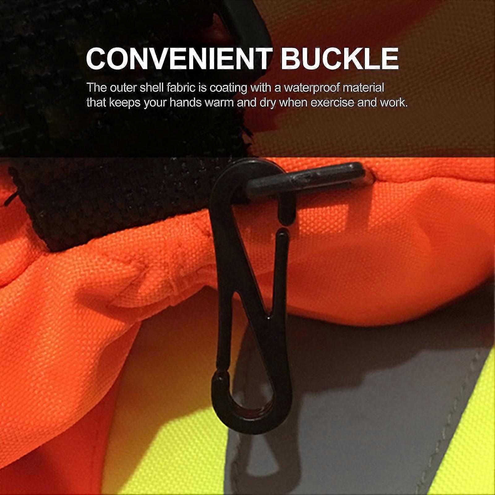 Men Women Reflective Work Gloves Winter Warm Gloves Windproof ...