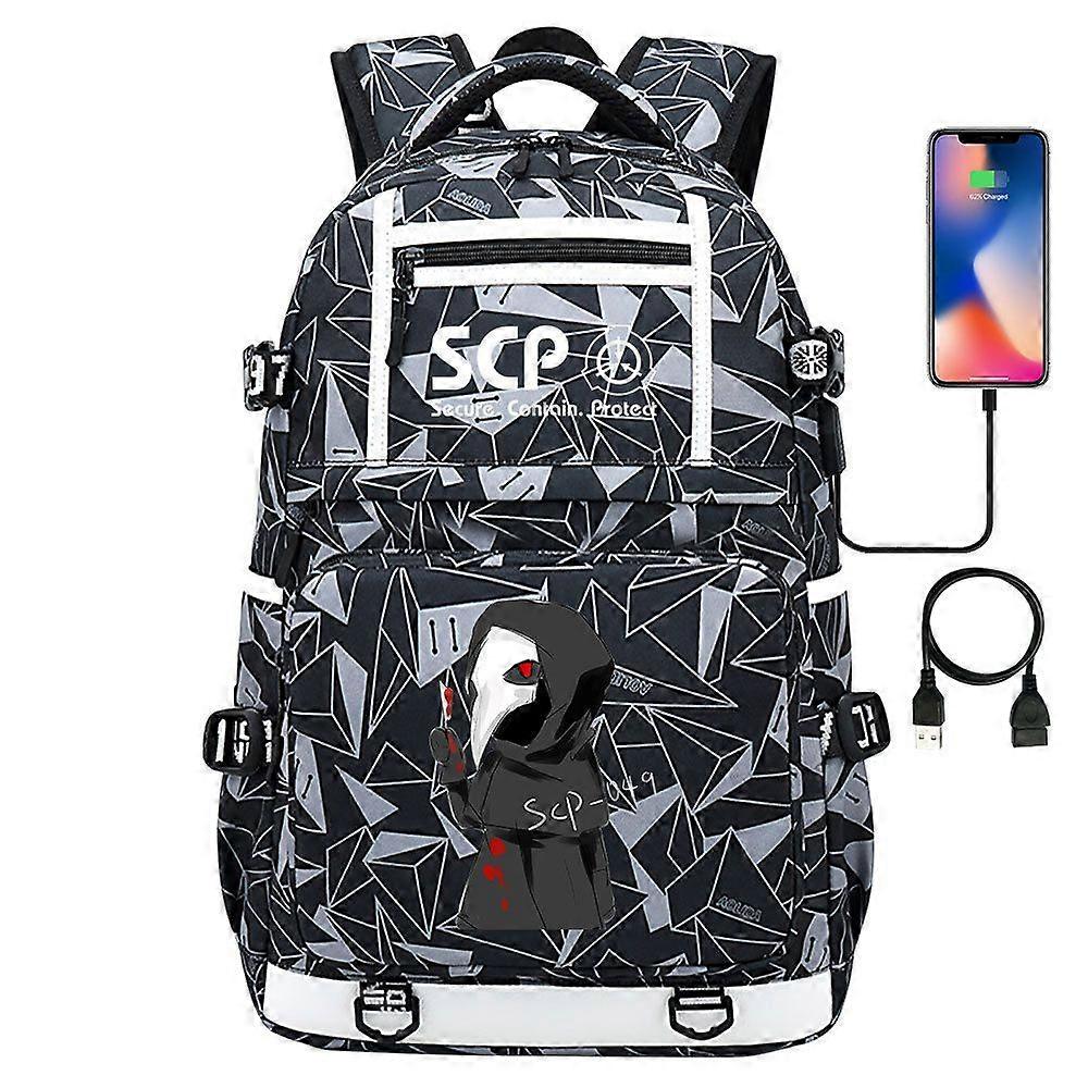 Scp Foundation Special Containt Procedurer USB rygsæk taske - lysende ...