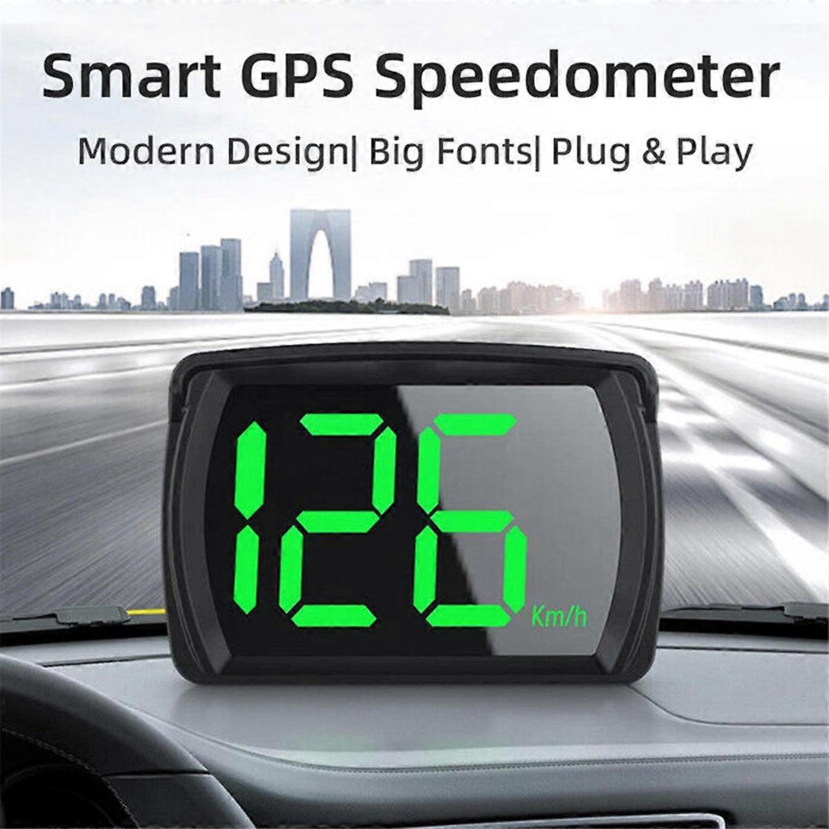 Universal Digital GPS Speedometer Reminder Meter HD LCD Display Plug ...