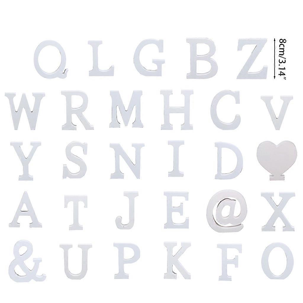 White Wooden Letter English Alphabet DIY Personalised Name Design Art ...