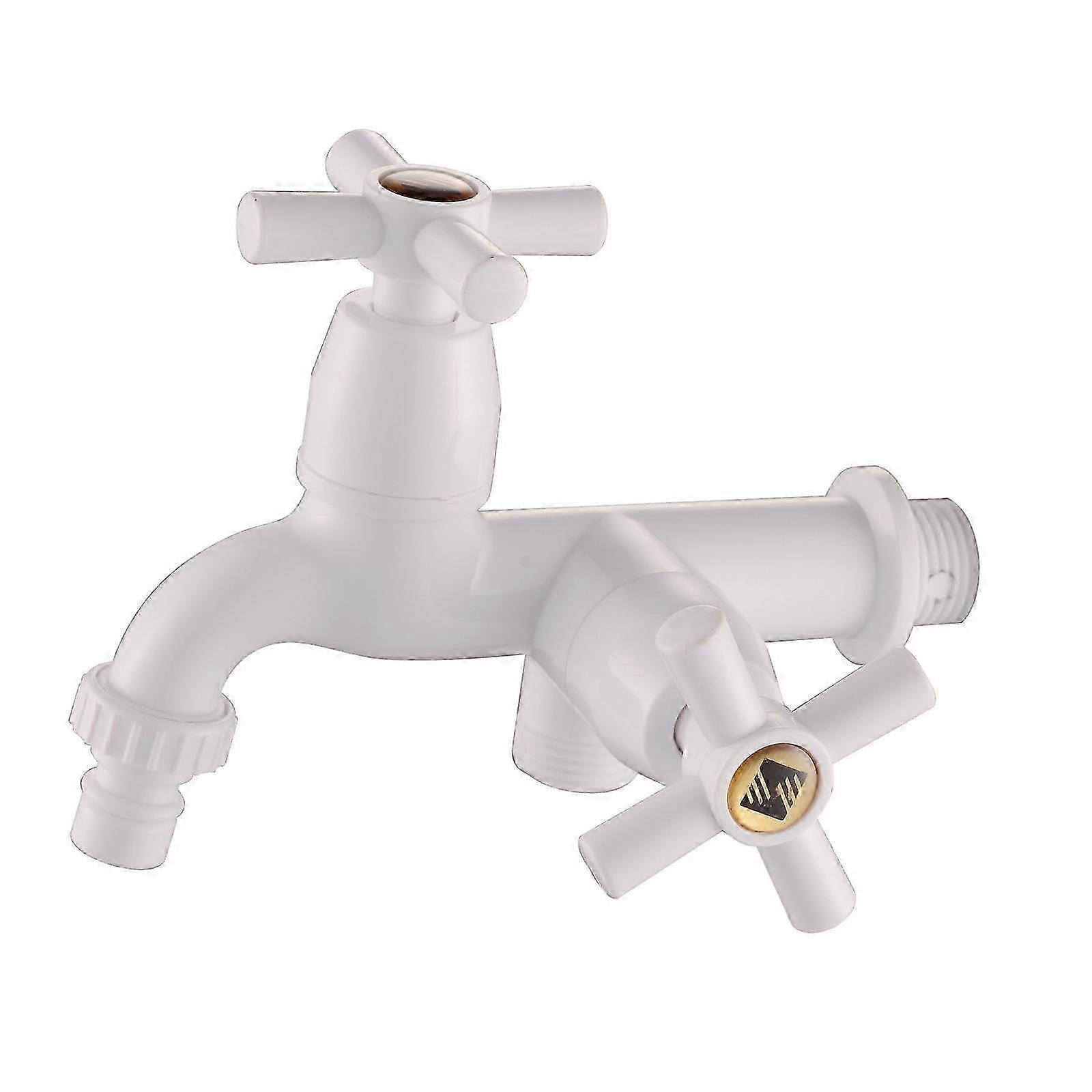 Washing Machine Faucet Garden Tap Outlet Double Control G1/2 Bathroom ...