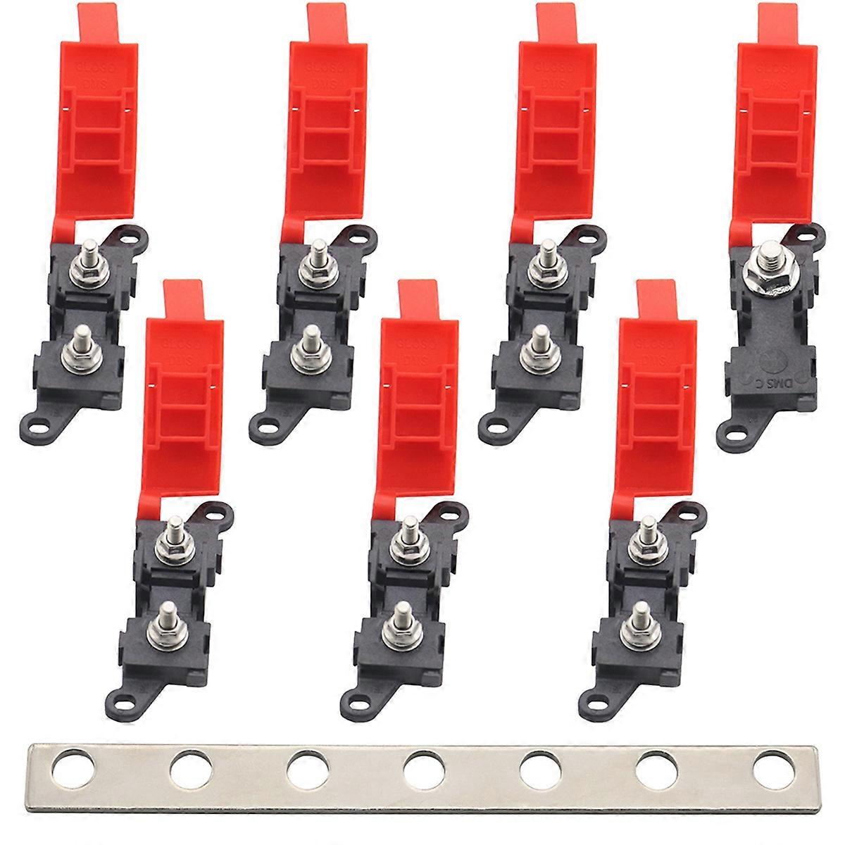 6 Way Distribution Block Car Midi Fuse Box Block Holder 200A Bolt on ...