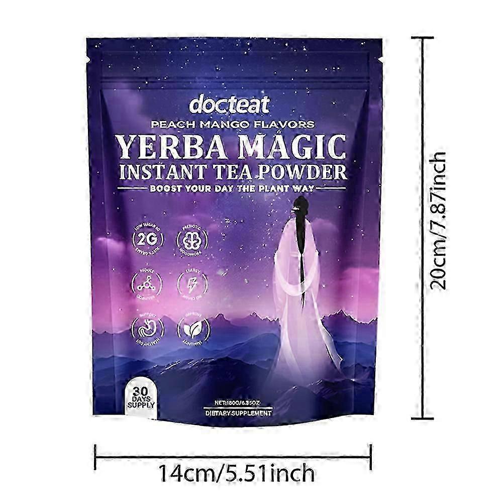 Yerba Mate Instant Tea Powder, Peach Mango Flavors, Natural Tea Mate ...