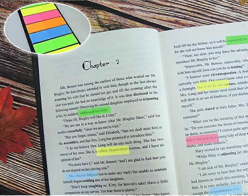 Page Markers Sticky Index Tabs Sticky Notes, 1200 PCS Colored Paper ...