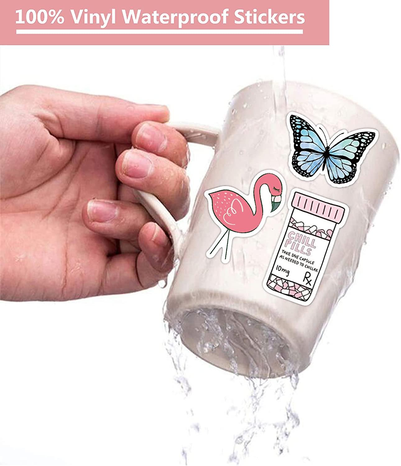 200 Pcs Cute Stickers For Water Bottles, Vinyl Waterproof Aesthetic ...