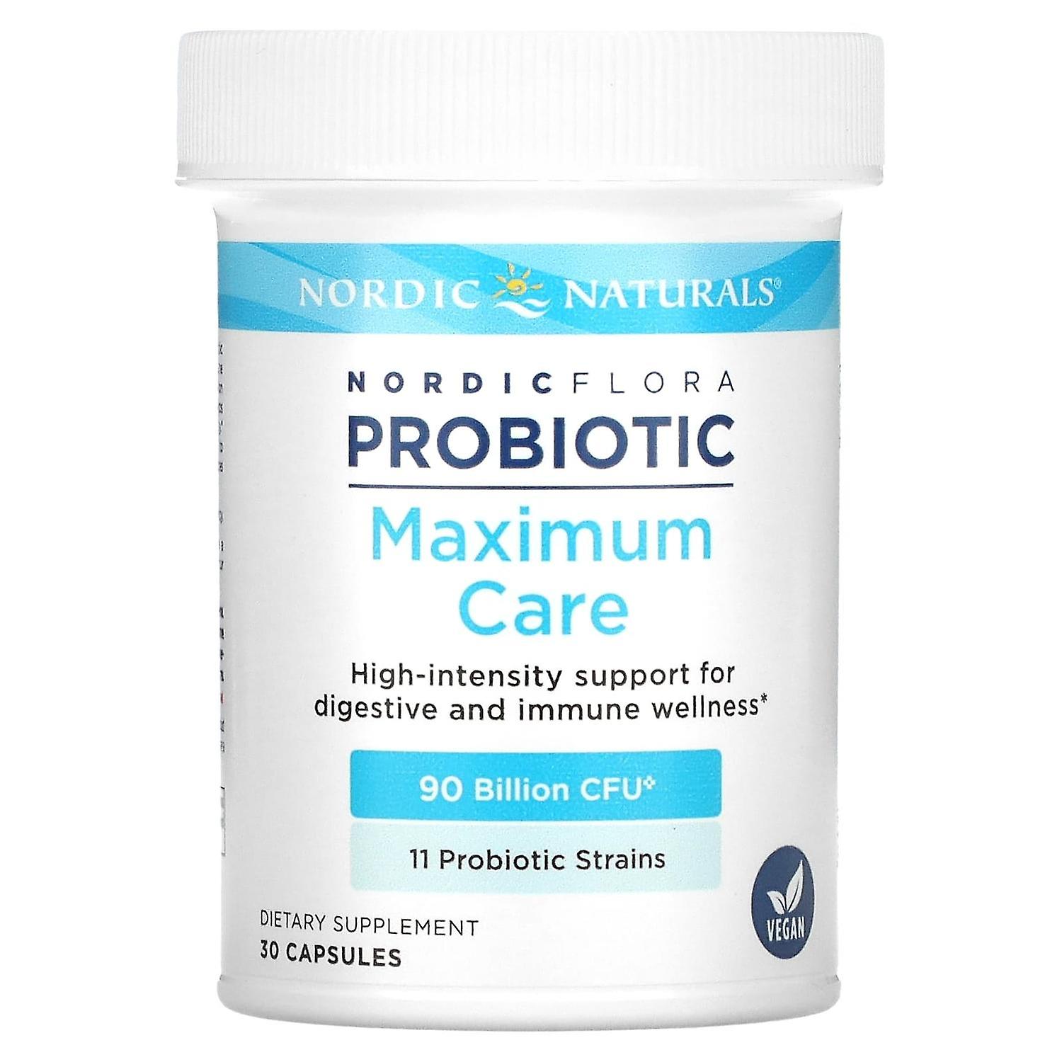 Nordic Naturals, Nordic Flora Probiotic, Maximum Care, 90 Billion CFU ...