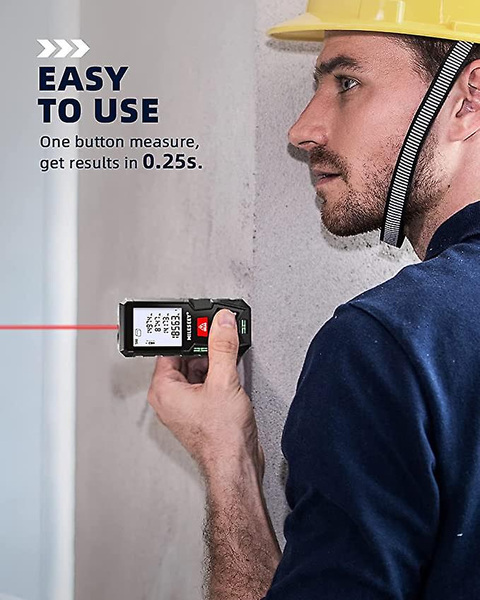 Laser Rangefinder, 50m Laser Meter, Backlit LCD Display and Pythagorean ...