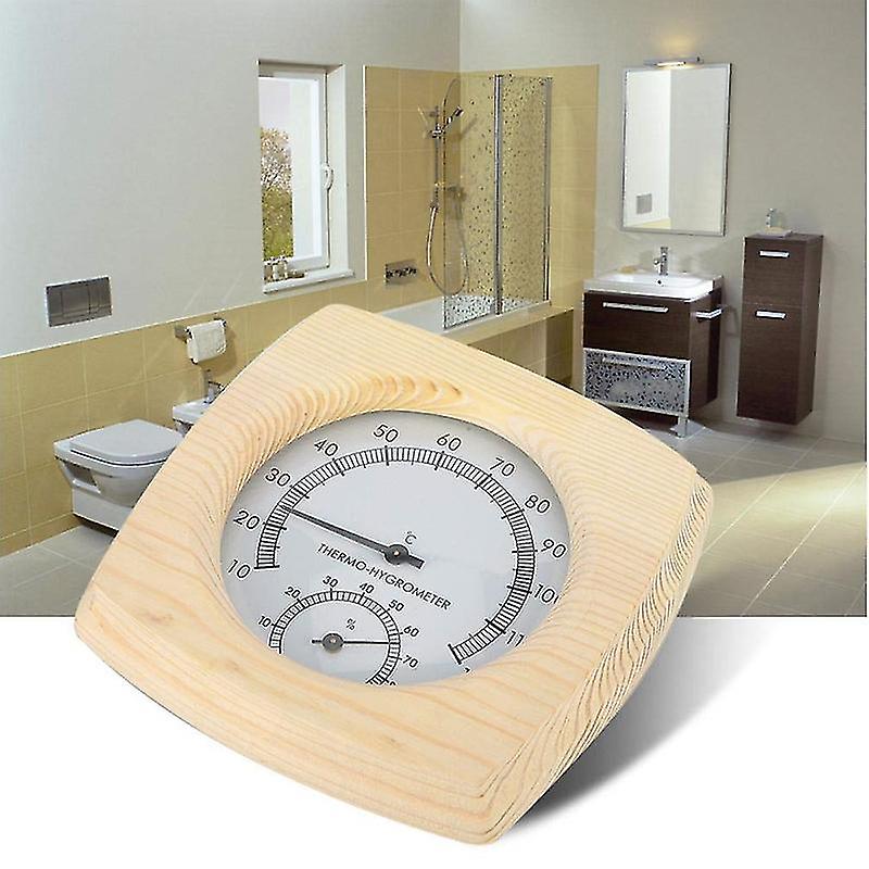Wooden Temperature Humidity Meter Mechanical Temperature And Humidity ...