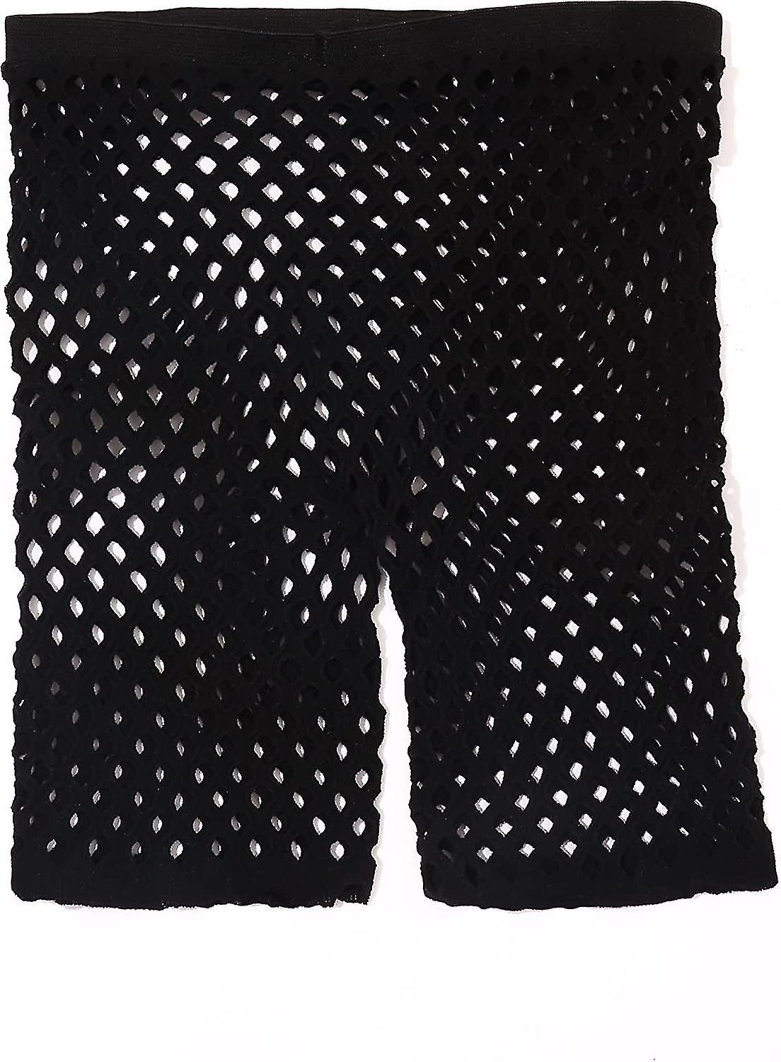 Womens Sexy Fishnet Mesh Biker Short Black High Waist Swimsuits Bikini ...