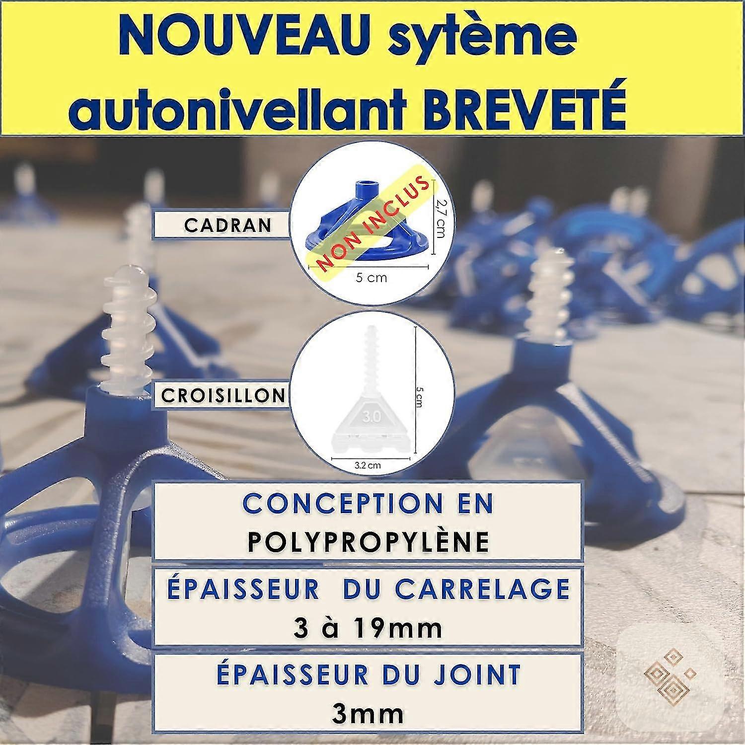 Lot Self-leveling Tile Cross 3mm x200 - Without reusable dial I Easy ...