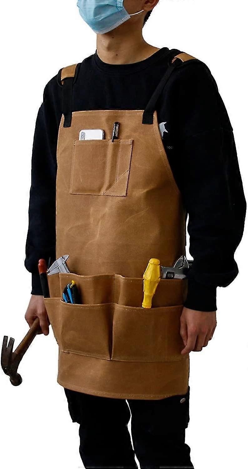 Garden Tools Apron, Adjustable Waist Apron With Pockets Gardening Kit Artist Painting Waterproof ...