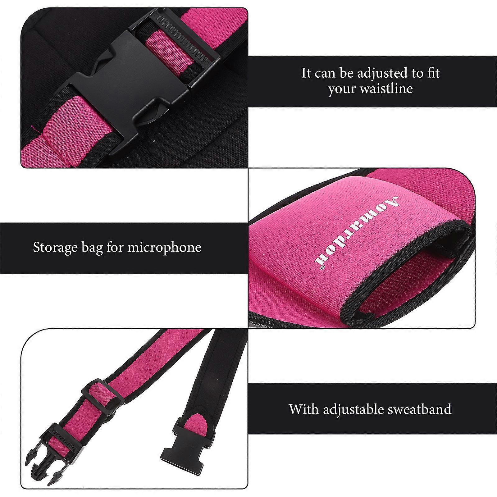 Mic Belt Fitness Instructor Microphone Holder Adjustable Waist Bag ...