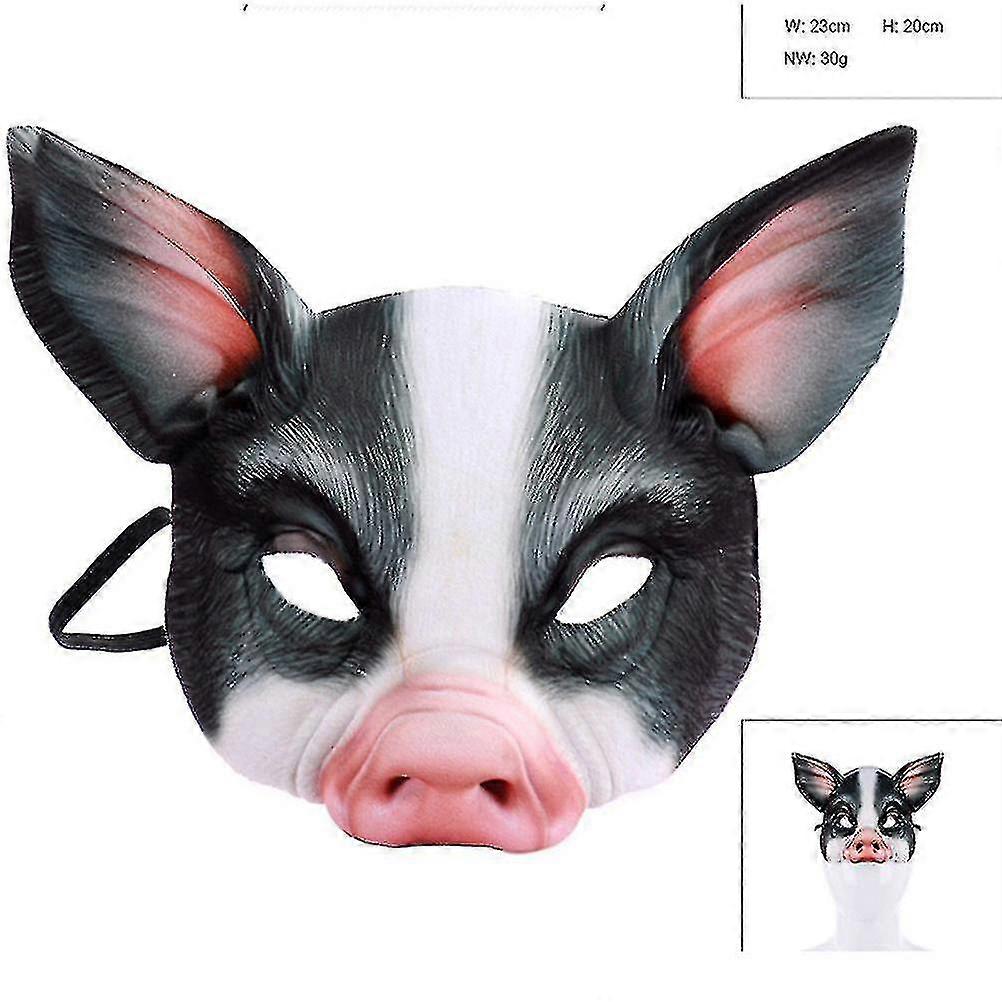 1pc Ball Mask Pig Half Face Party Mask For Halloween Festival Stage ...