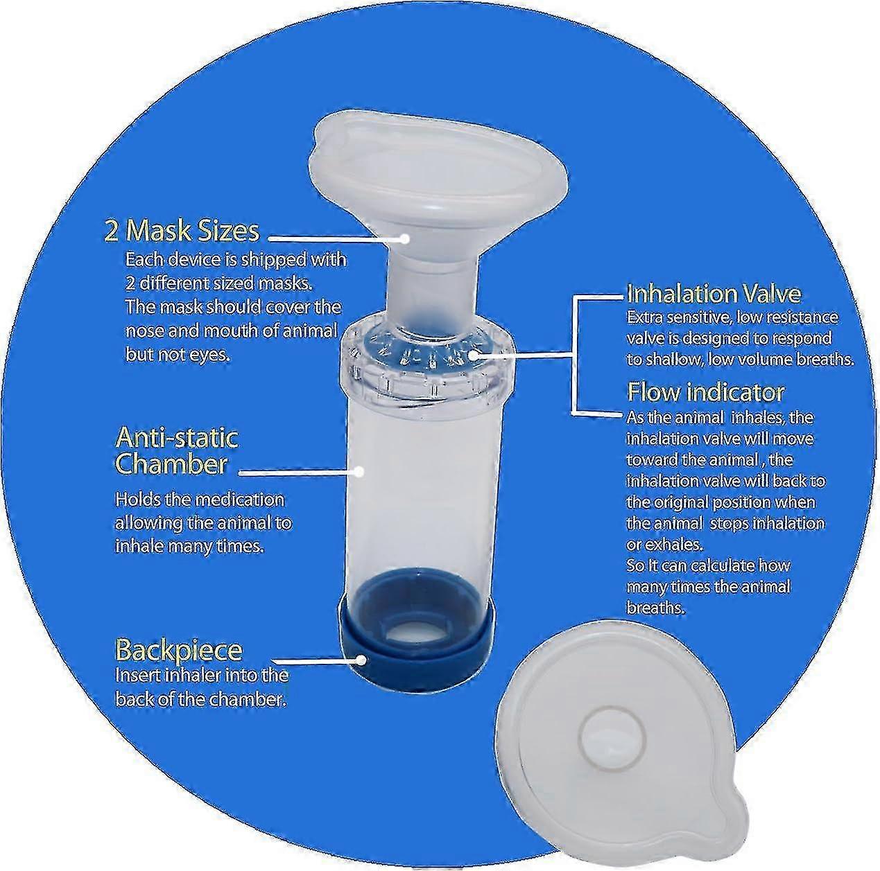 Veterinary Animals Aerosol Chamber Pet Asthma Inhaler Spacer Devices ...