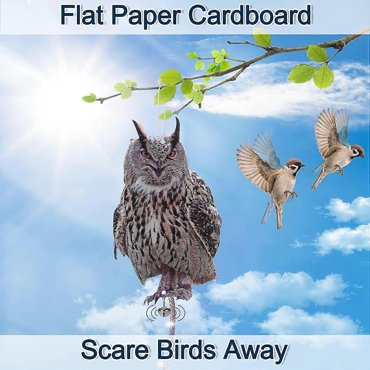 2pcs Owl Bird Scarer With Reflective Tape Bird Deterrent Bird Repellent ...