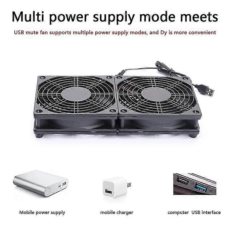 120mm 5v Usb Powered Pc Router Fans With Speed Controller High Airflow Cooling Fan For Router ...