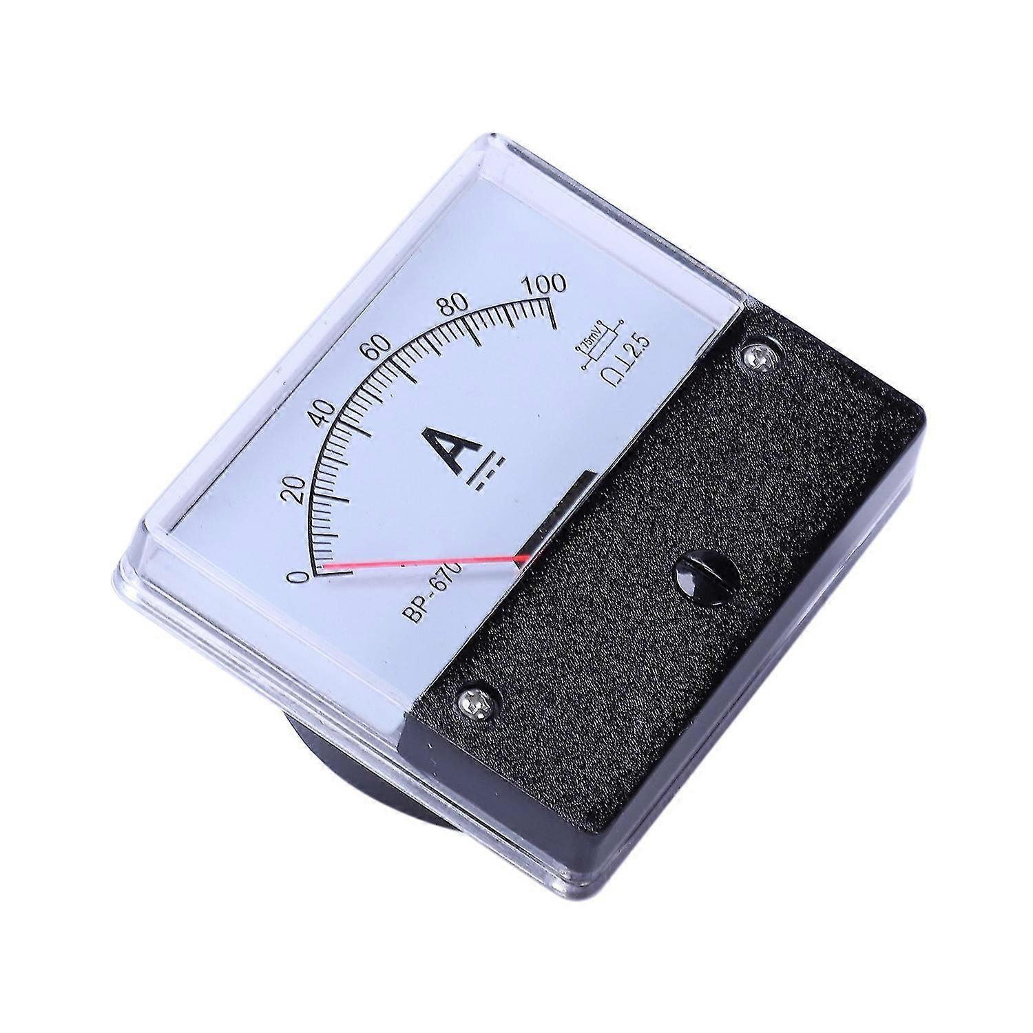 DC 100A Analog Panel Ampere Current Counter Ammeter Meter DH-670 ...