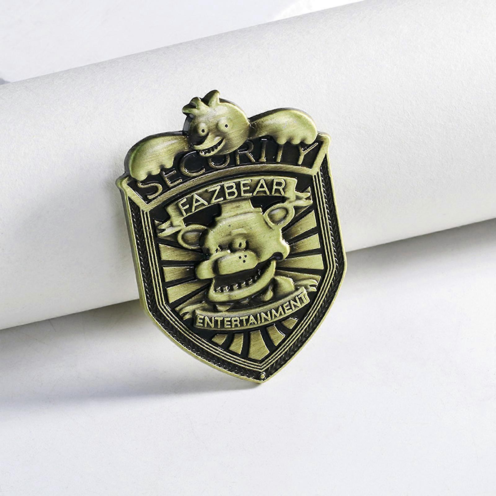 FNAF Five Nights at Freddy's Security Badge Pin Silver Gifts New ...