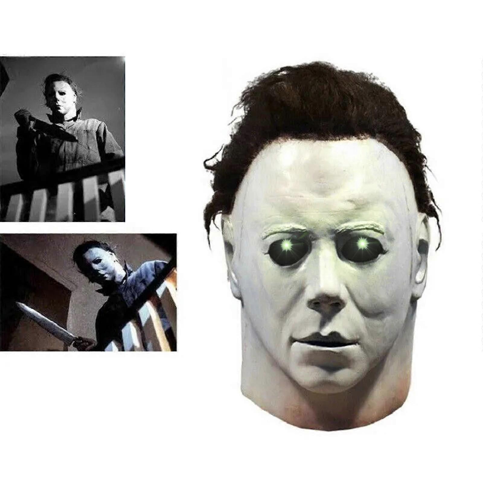 Michael Myers Mask Halloween Full Head Scary Horror Murderer Cosplay ...