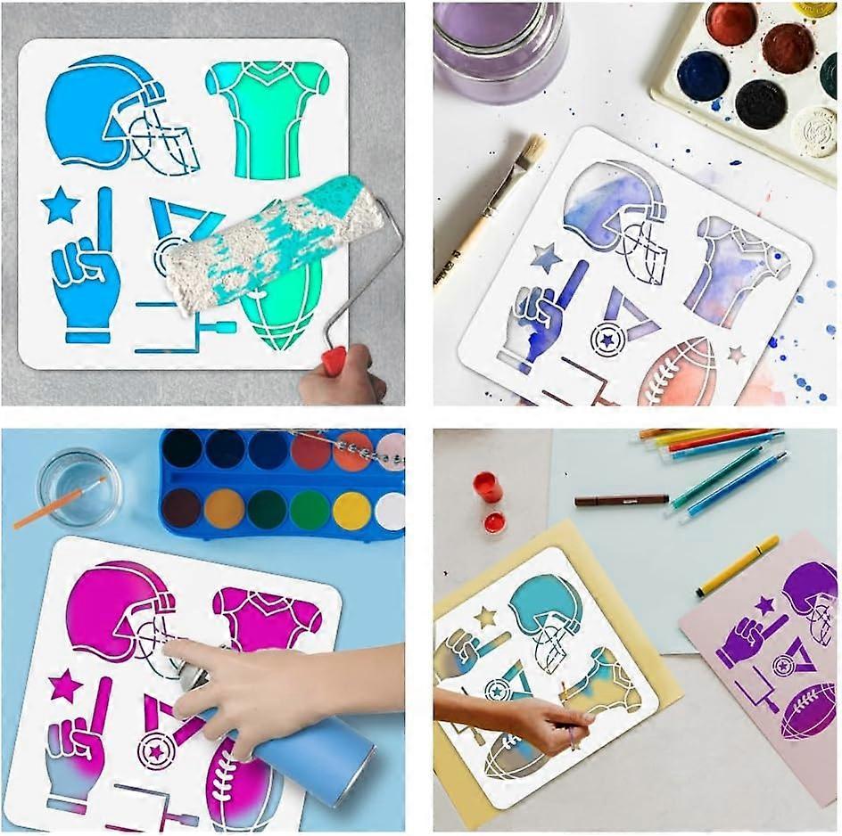 Rugby Painting Stencils Reusable Stencils Ball Theme Drawing Stencil ...