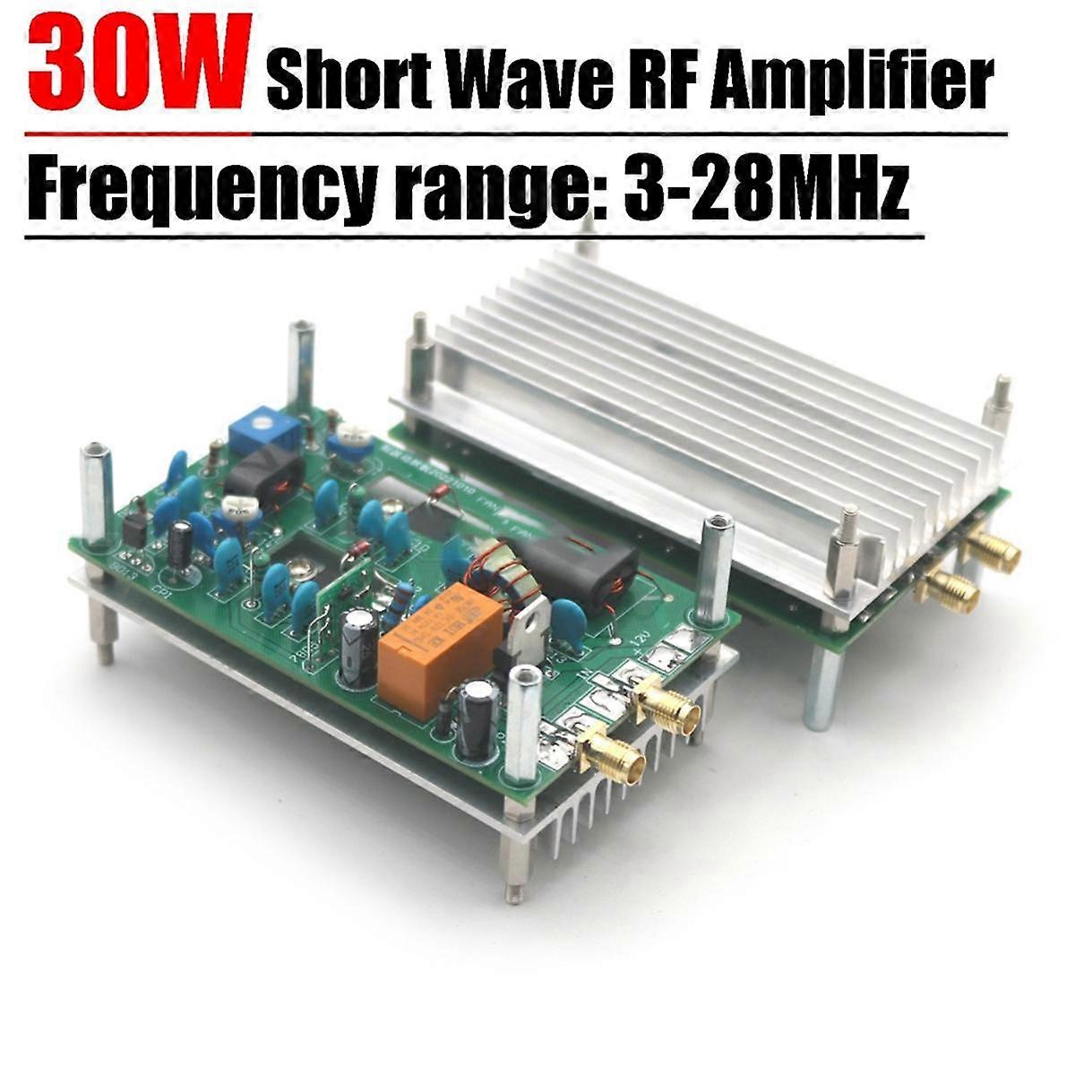 30W ShortWave Amplifier Board 3-28MHz CW SSB Linear RF Power Amplifier ...