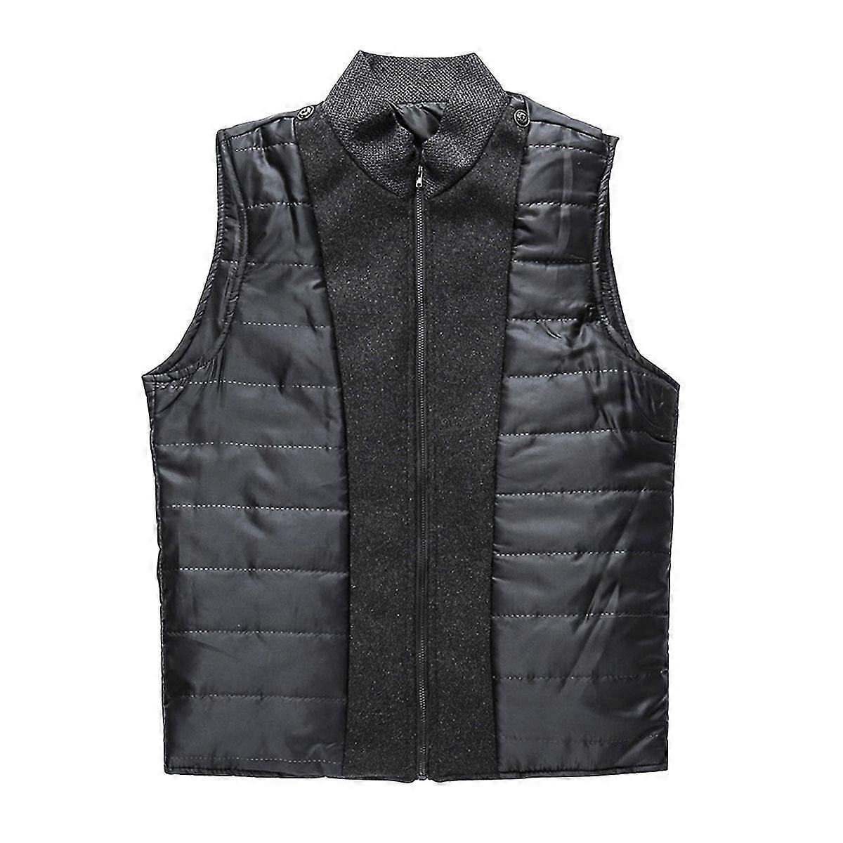 Allthemen Mens Solid Thick Warm Detachable Vest Overcoat | Fruugo UK