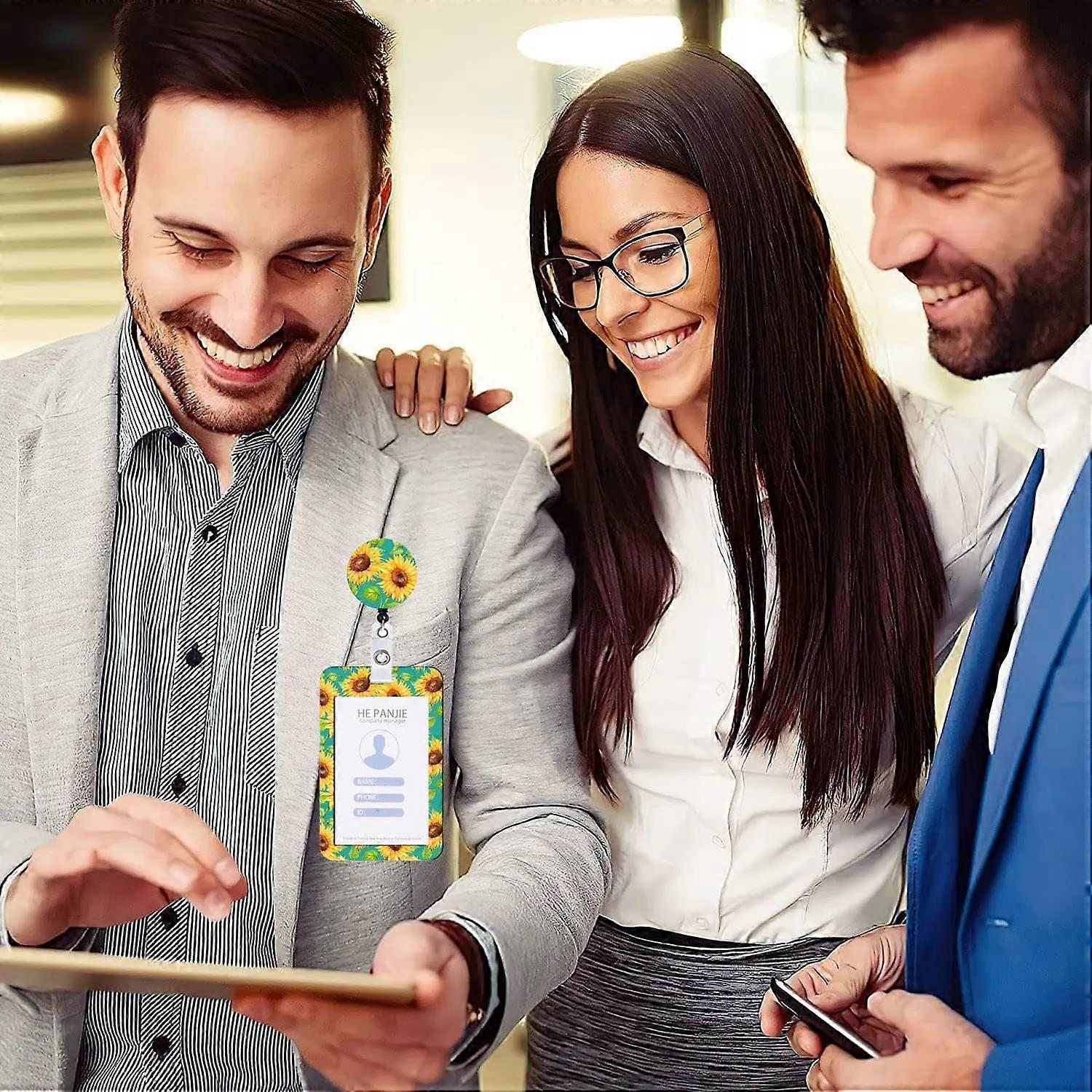 Neck Badge Holder (Sunflower Green), Canteen Card Holder, Neck Card ...