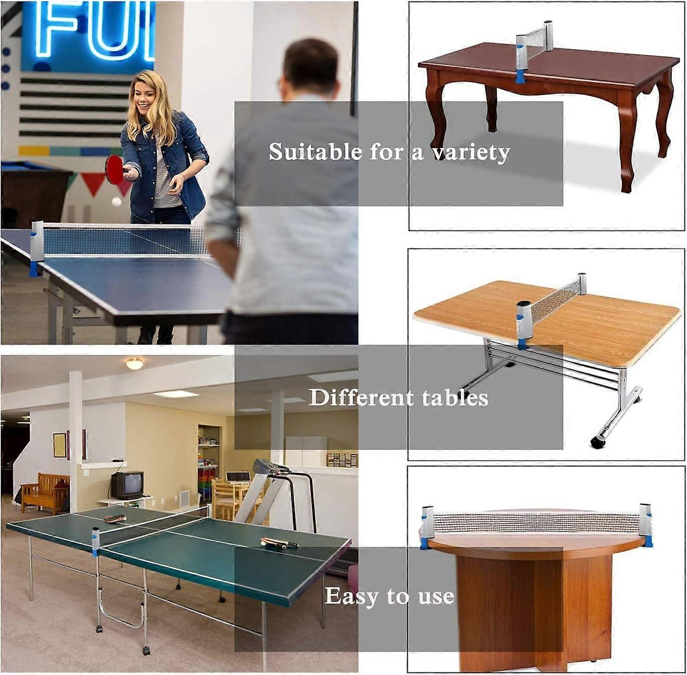 Retractable Ping Pong Net, Portable Table Tennis Net Stand, Perfect for ...