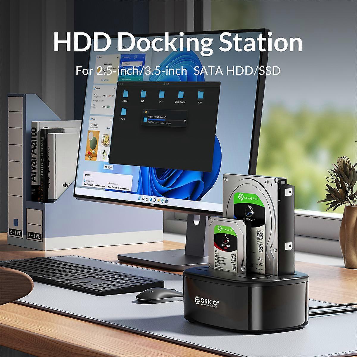 ORICO HDD Docking Station USB 3.0 to SATA Hard Disk Docking Station for 2.5/3.5 inch HDD Box ...